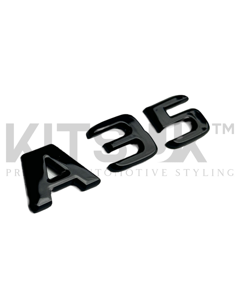 Mercedes A35 Gloss Black Tailgate Badge – KITS UK