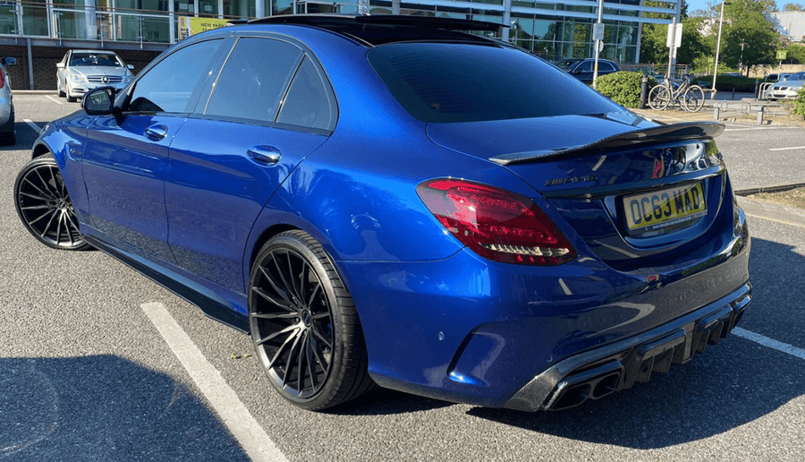 Mercedes W205 4Dr/C63 Saloon/Estate, Carbon Fibre Diffuser with DTM Li ...