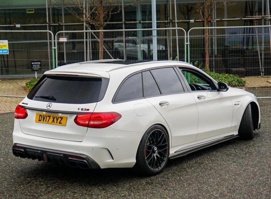Mercedes W205 4Dr/C63 Saloon/Estate, Carbon Fibre Diffuser with DTM Li ...