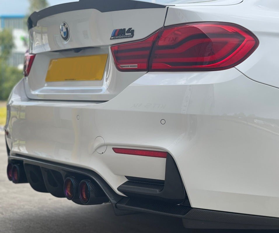 BMW M3 & M4 (F80 F82 F83) Gloss Black Diffuser 3pcs-V STYLE