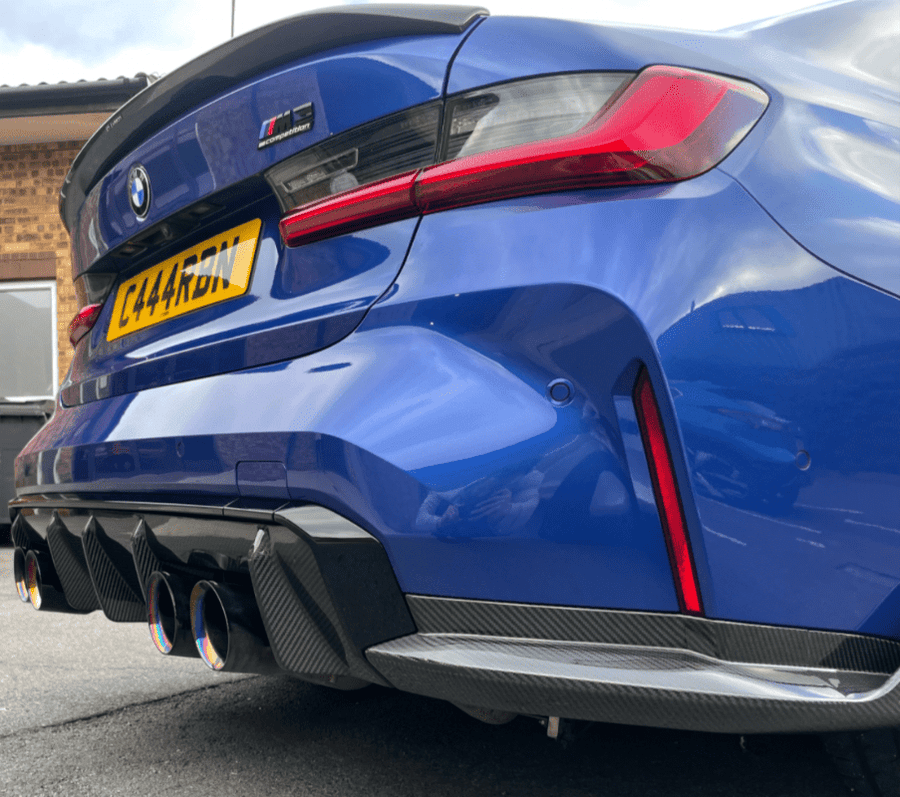 BMW G80/G81 M3 - Carbon Fibre Rear Bumper Corners MP Style – KITS UK
