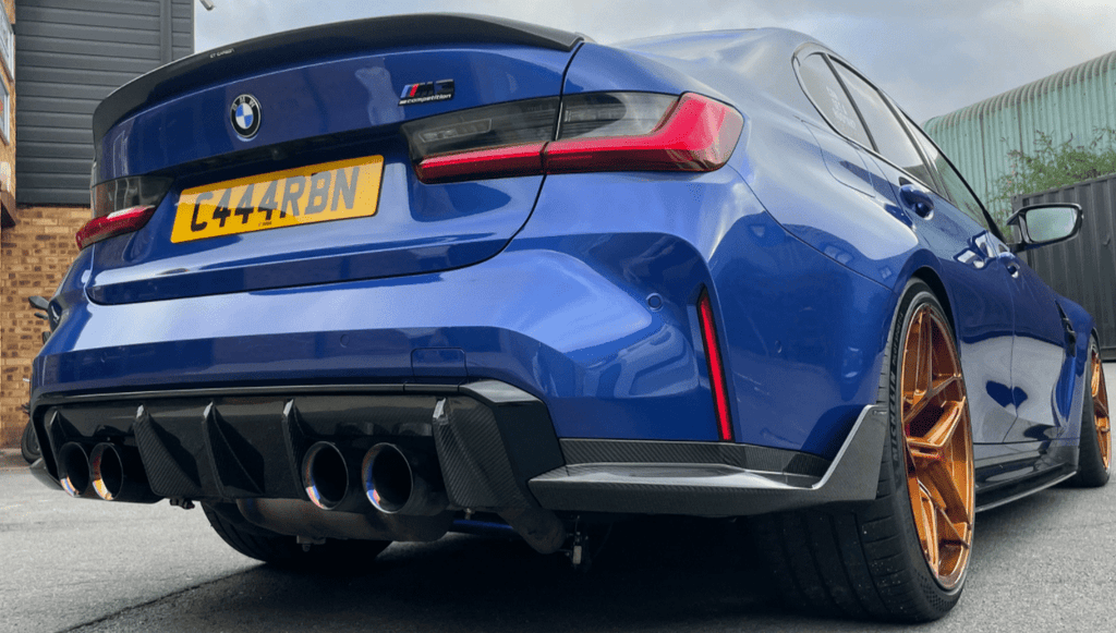 BMW G80/G81 M3 - Carbon Fibre Rear Bumper Corners MP Style – KITS UK